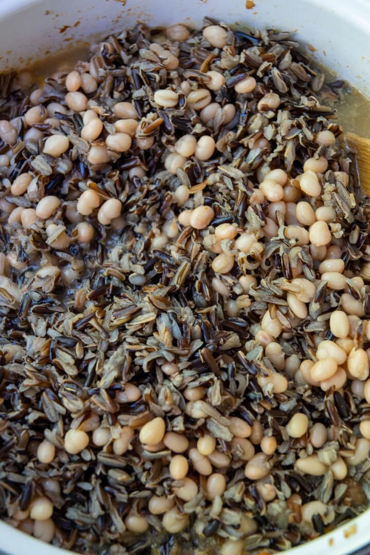 Navy beans and Wild rice casserole - Vegan- Dill and Thyme