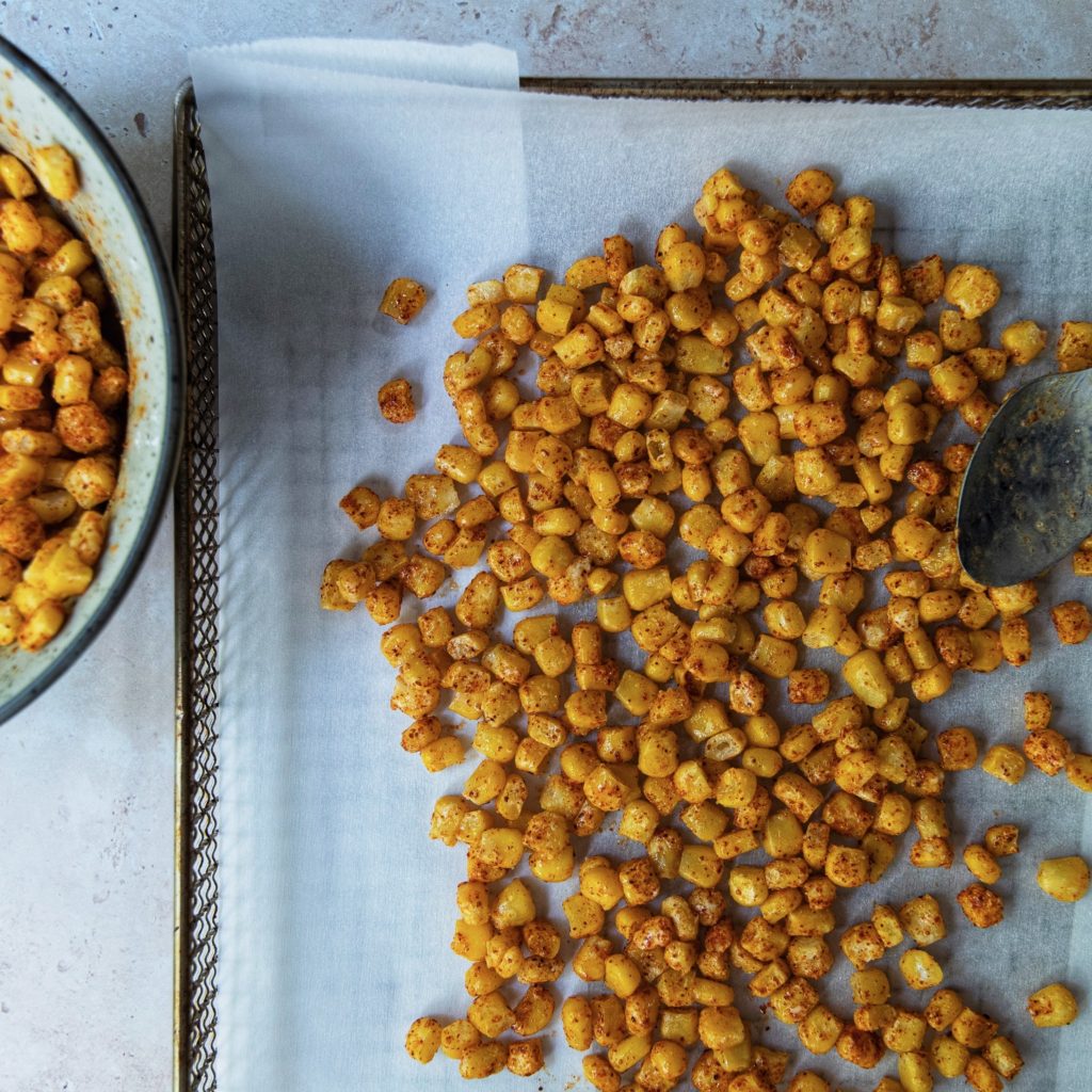 Corn Chaat (crispy corn based savory snack) | Dill and Thyme