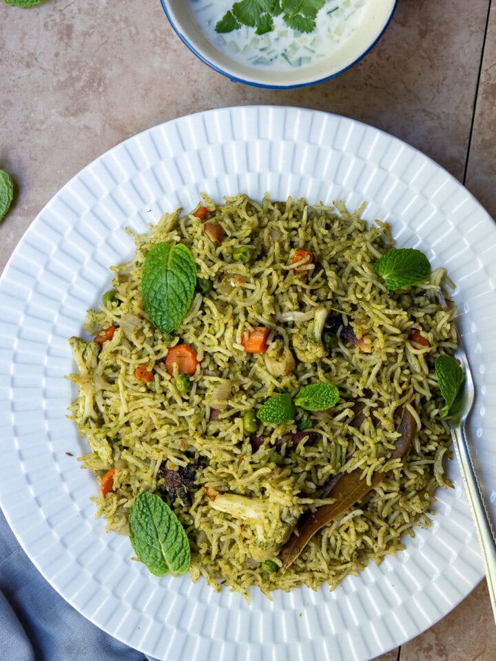 Pudina Pulao( Mint Pilaf) | Dill and Thyme
