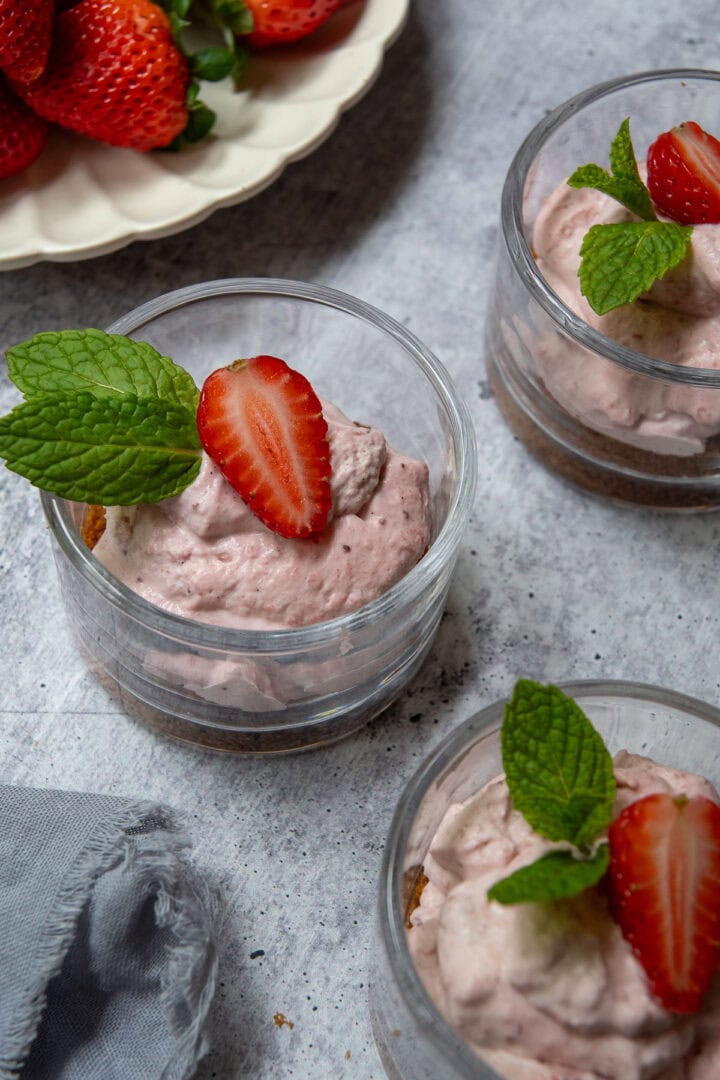 Strawberry Mousse Cups | Dill and Thyme
